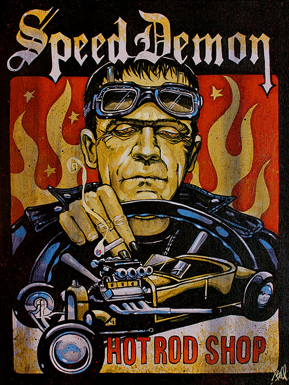 Rockabilly Frankenstein And Bride Art